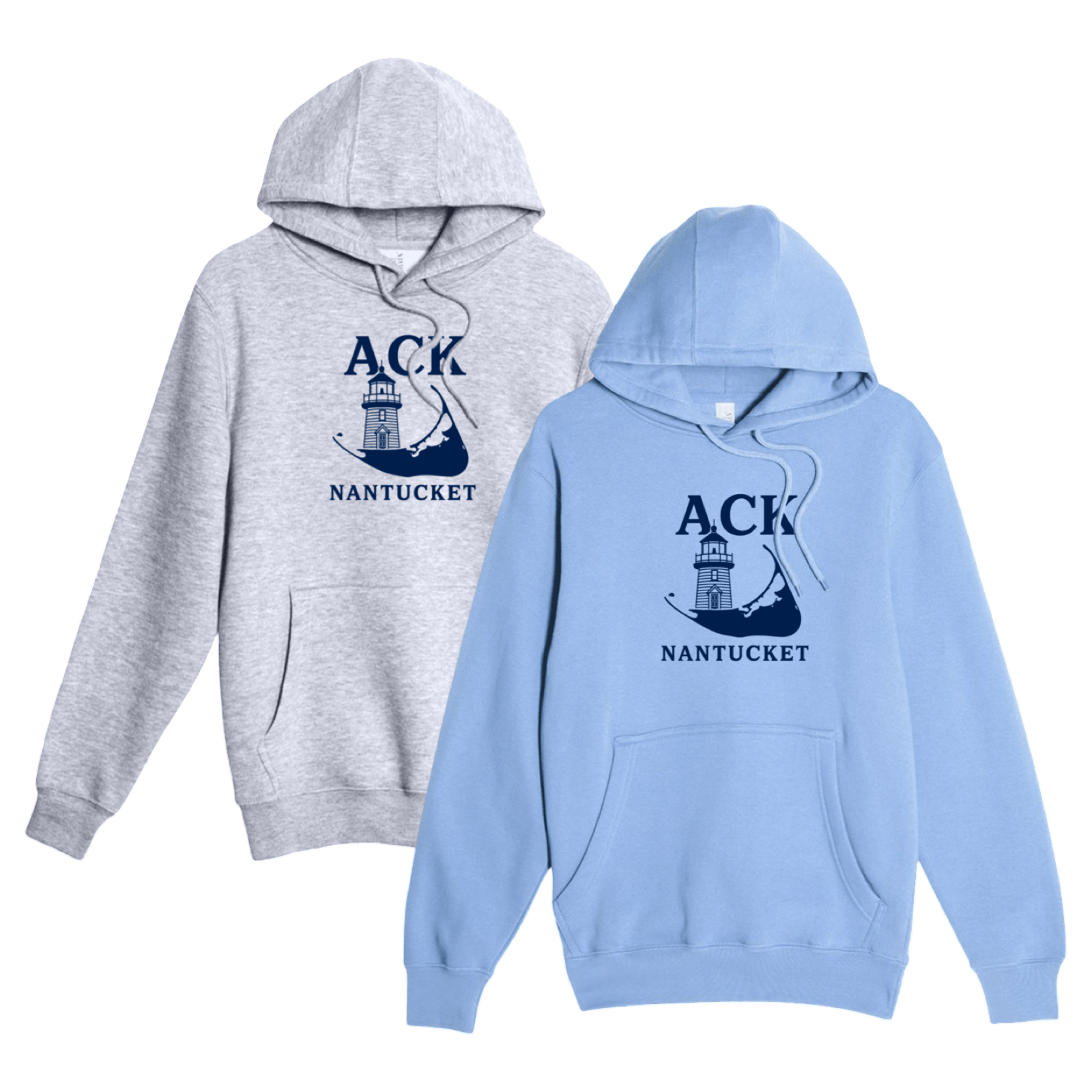 Nantucket ACK Lighthouse Comfort Fleece Hoodie